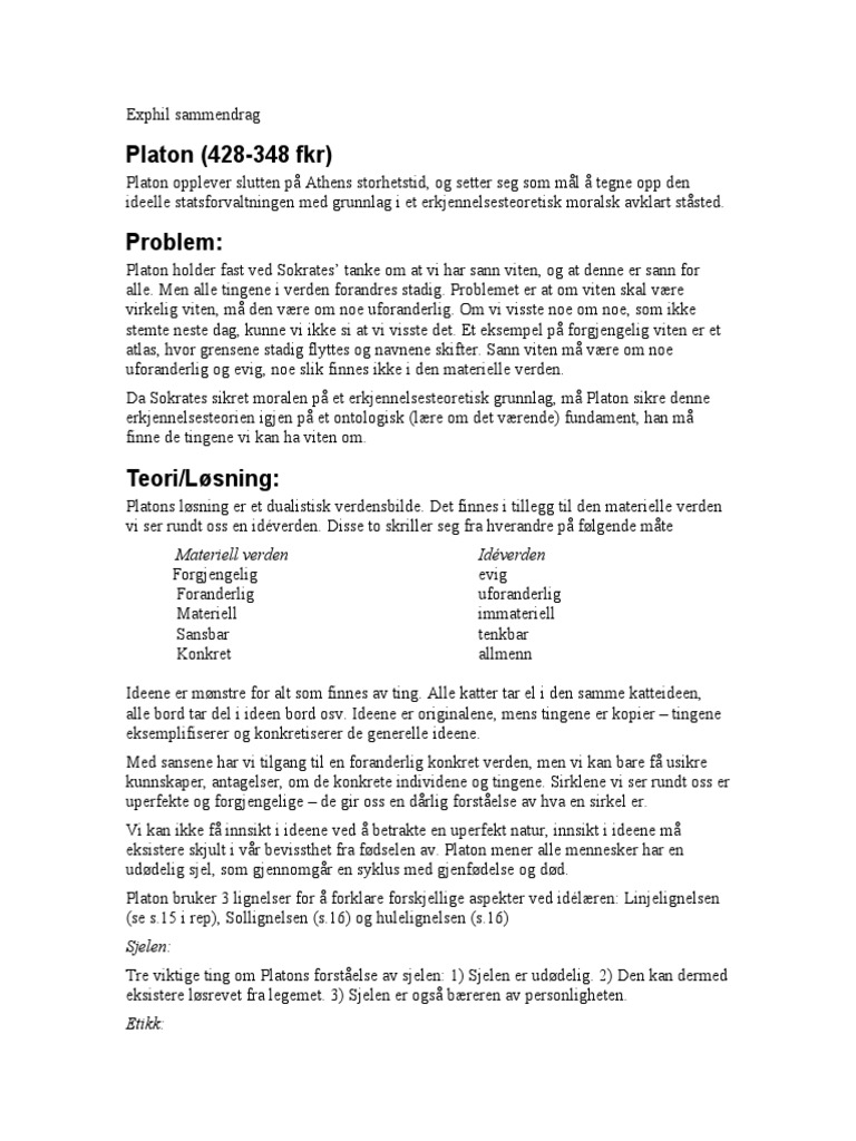 Exphil Sammendrag 2 | PDF