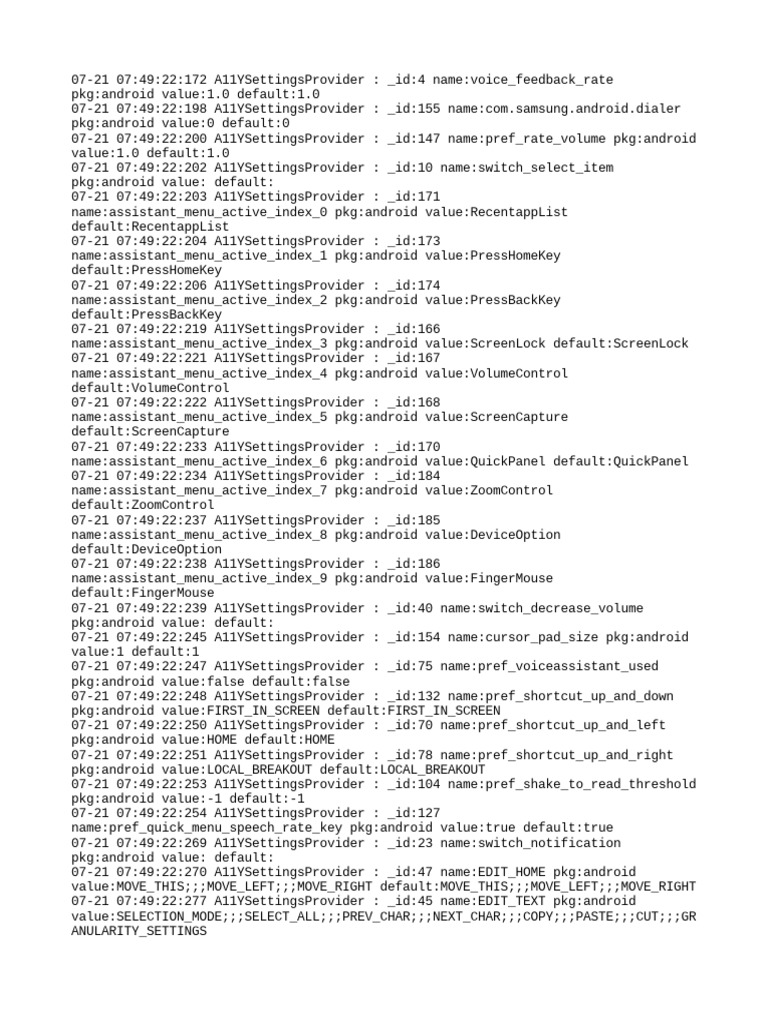 A11yprovider Log | PDF | Computing | Mobile Telecommunications User Equipment