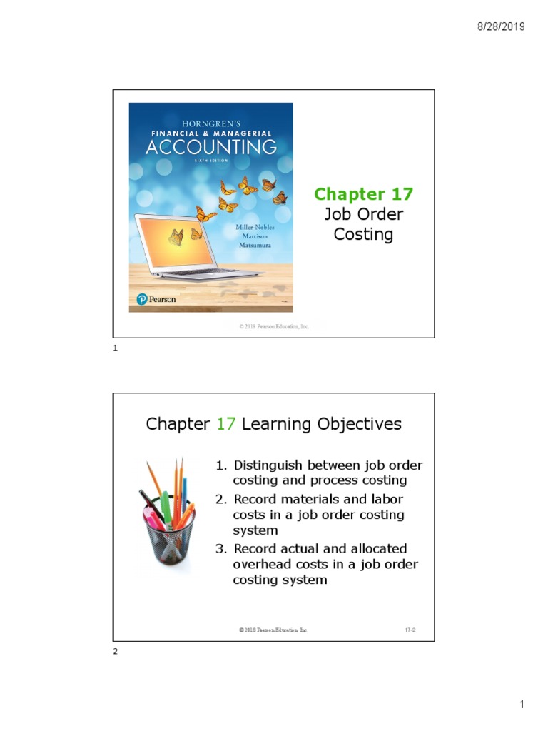 Dokumen - Tips - Chapter 17 Job Order Costing Costing Chapter 17 Learning Objectives 1 ...