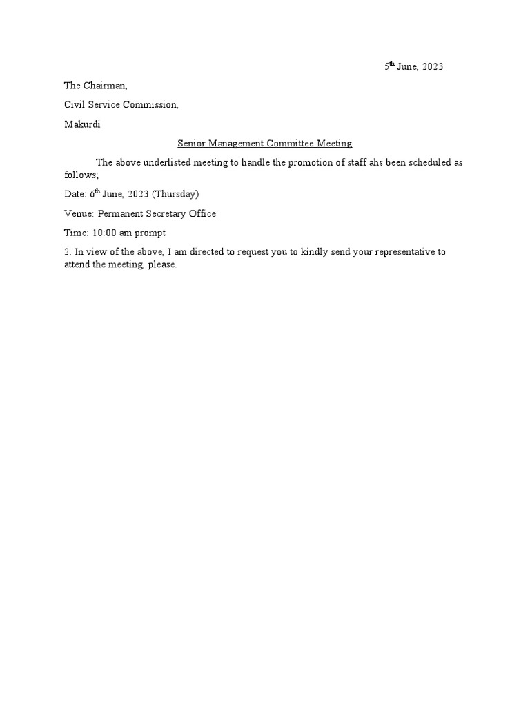 Senior Management Committee | PDF