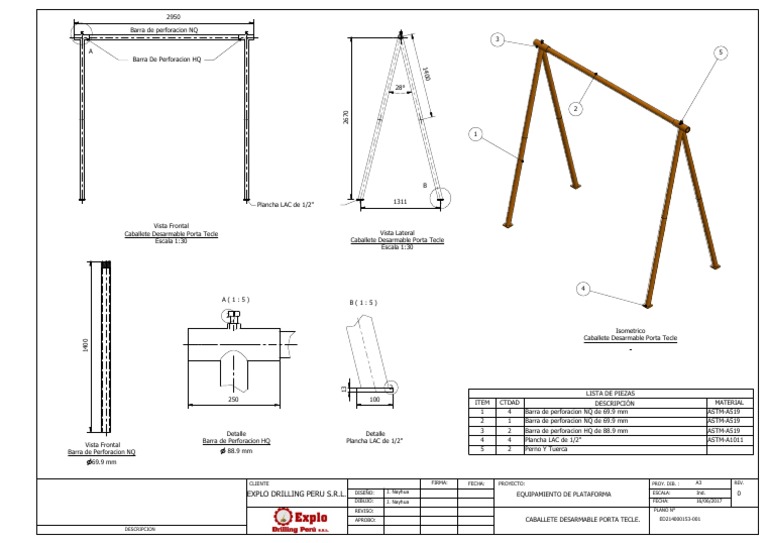 Caballete Desarmable Porta Tecle. | PDF | Metalurgia