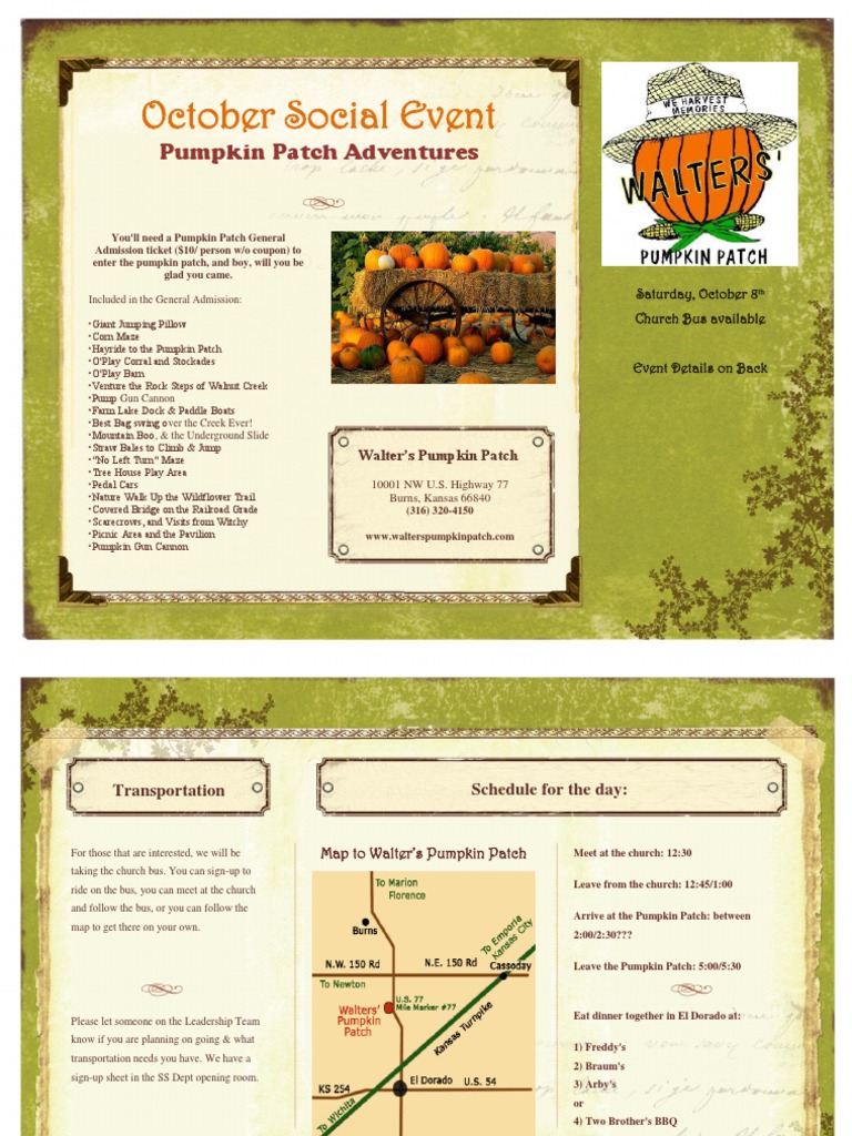 Pumpkin Patch Event Details | PDF