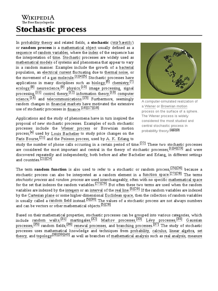 Stochastic Process | PDF | Stochastic Process | Stationary Process