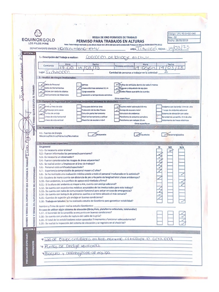 s11 Permisos de Trabajos en Alturas | PDF s11 Permisos de Trabajos en Alturas | PDF