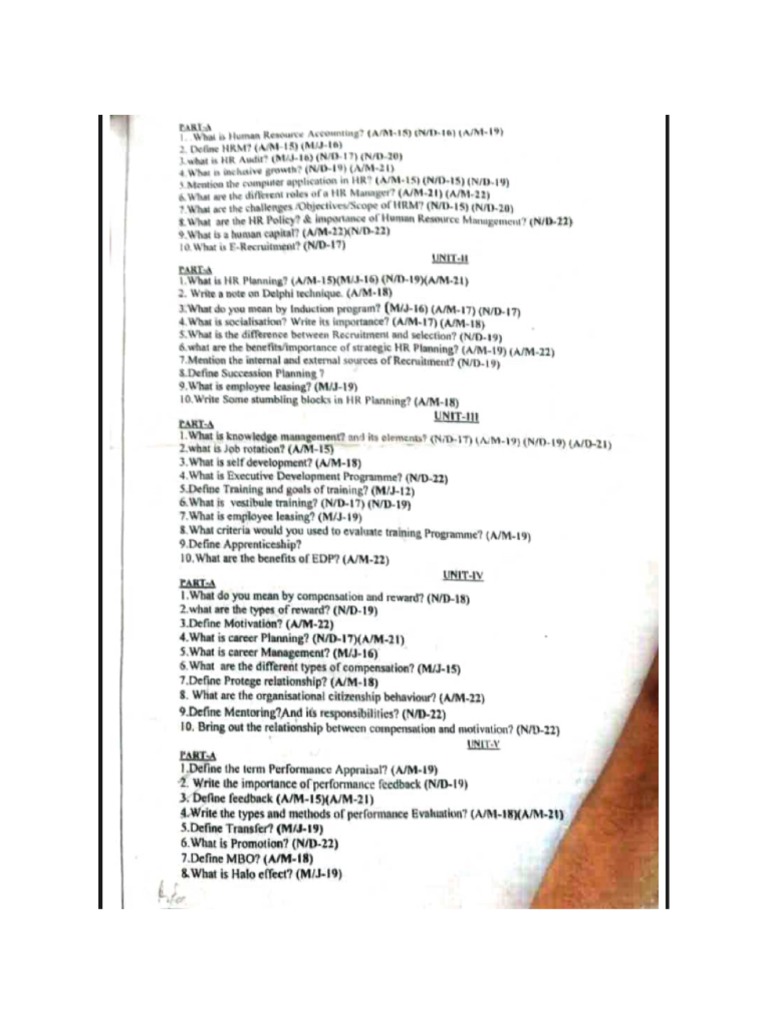 HRM Anna University | PDF