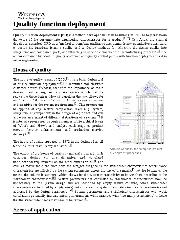 Quality Function Deployment | PDF | Systems Science | Business Process