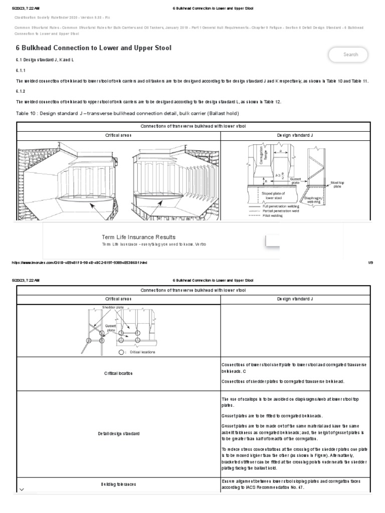 6 Bulkhead Connection To Lower and Upper Stool | PDF | Welding ...
