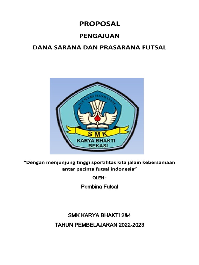 Proposal Pengajuan Dana Sarana Dan Prasa | PDF
