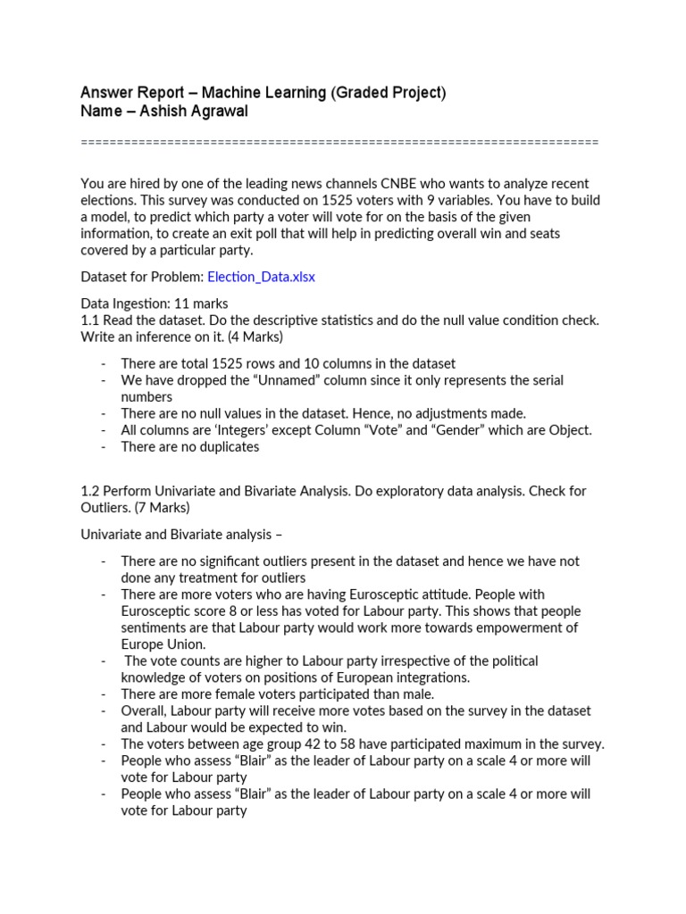 Answer Book (Ashish) | PDF | Receiver Operating Characteristic | Cognitive Science