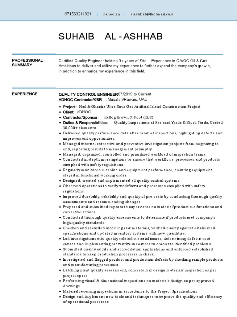 Suhaib - AlAshhab - CV 09.06.2023-1 | PDF | Specification (Technical Standard) | Audit