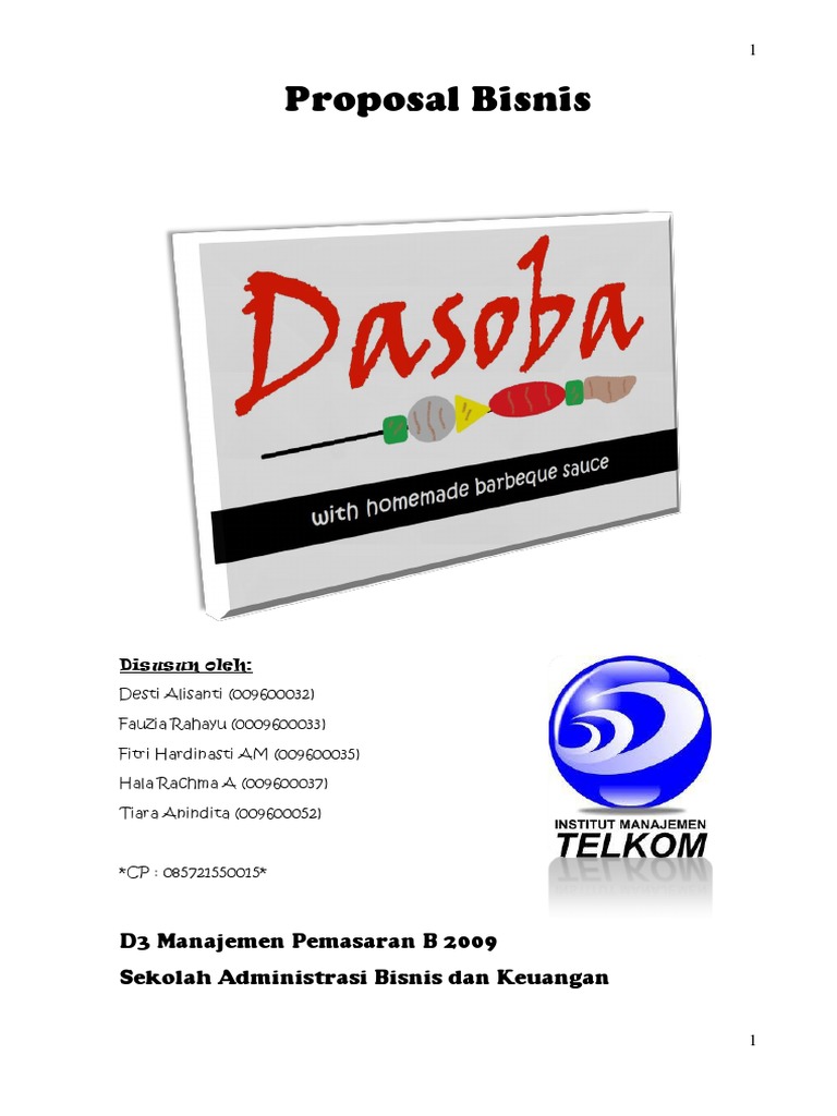 Contoh Proposal 2 - Dasoba - 20200617 - 031420 | PDF