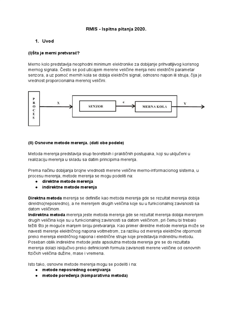 RMIS Ispitna Pitanja 1 | PDF
