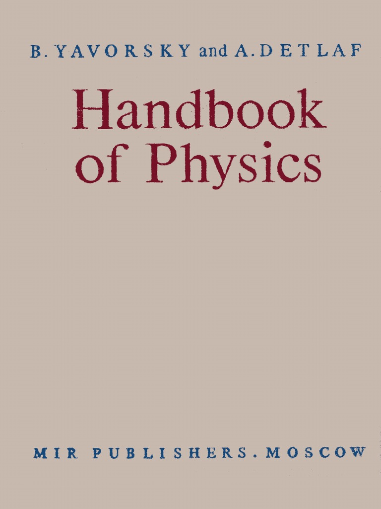 Yavorsky & Detlaf Physics Handbook | PDF | Geometry | Classical Mechanics
