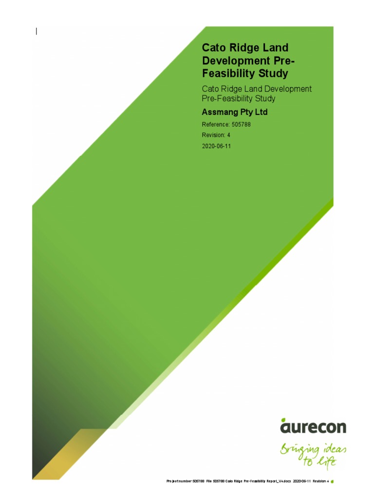 Ann B Cato Ridge Pre Feasibility Report V4 | PDF | Wetland | Topography