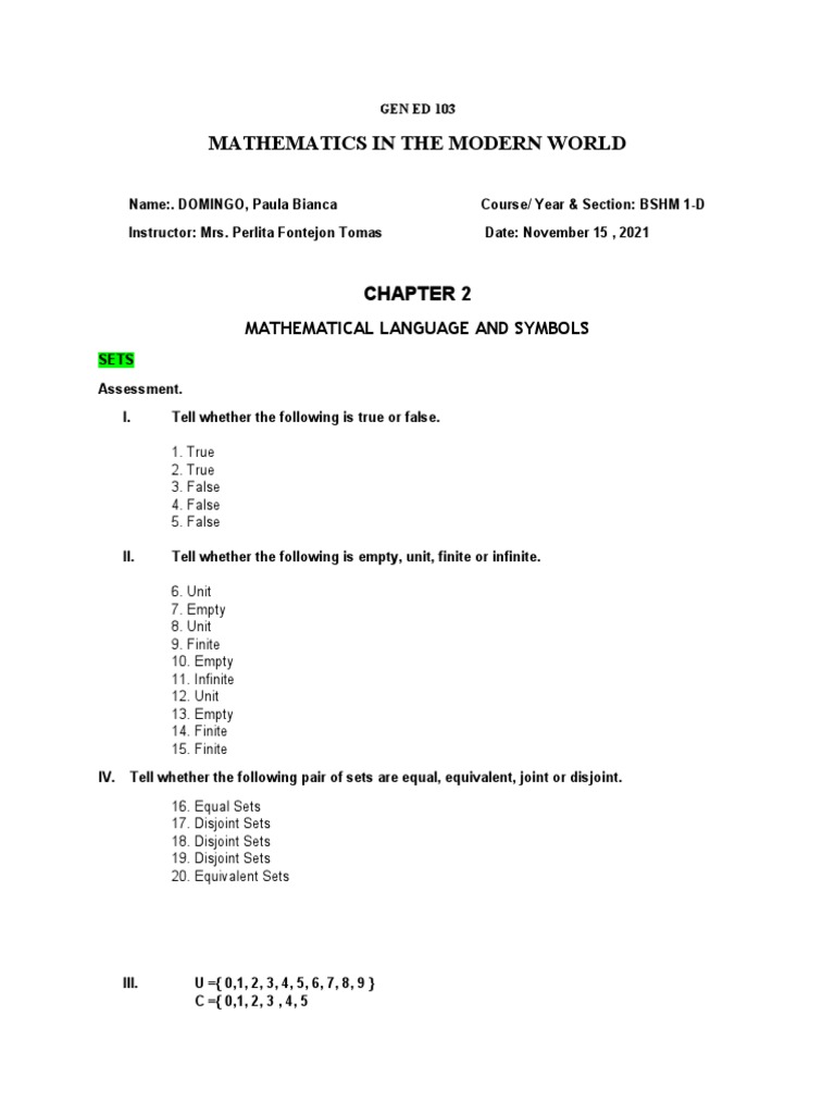 Part 2 Math | PDF | Numbers | Truth