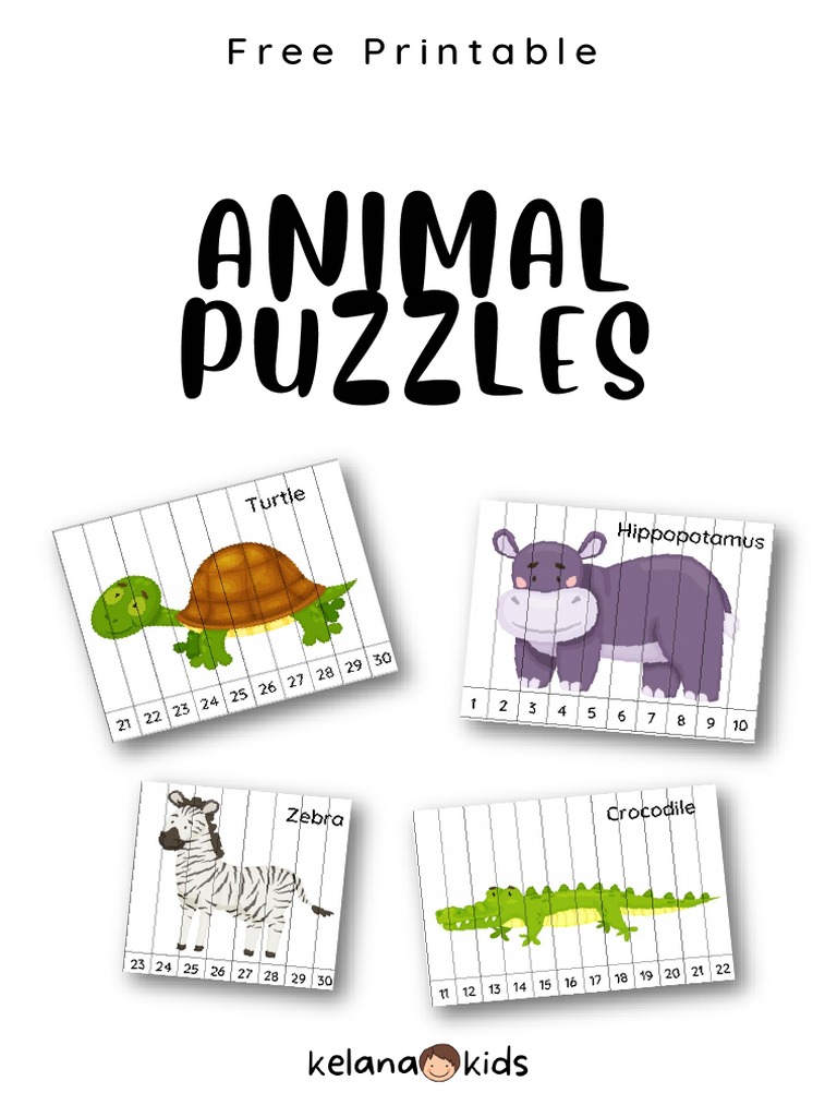 Free Printable Animal Puzzles Ucp1fv 1 | PDF