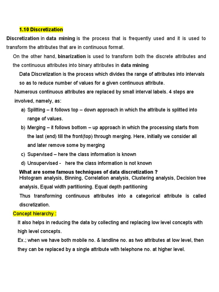 1.9-b - Discretization - Concept-Hierarchy | PDF