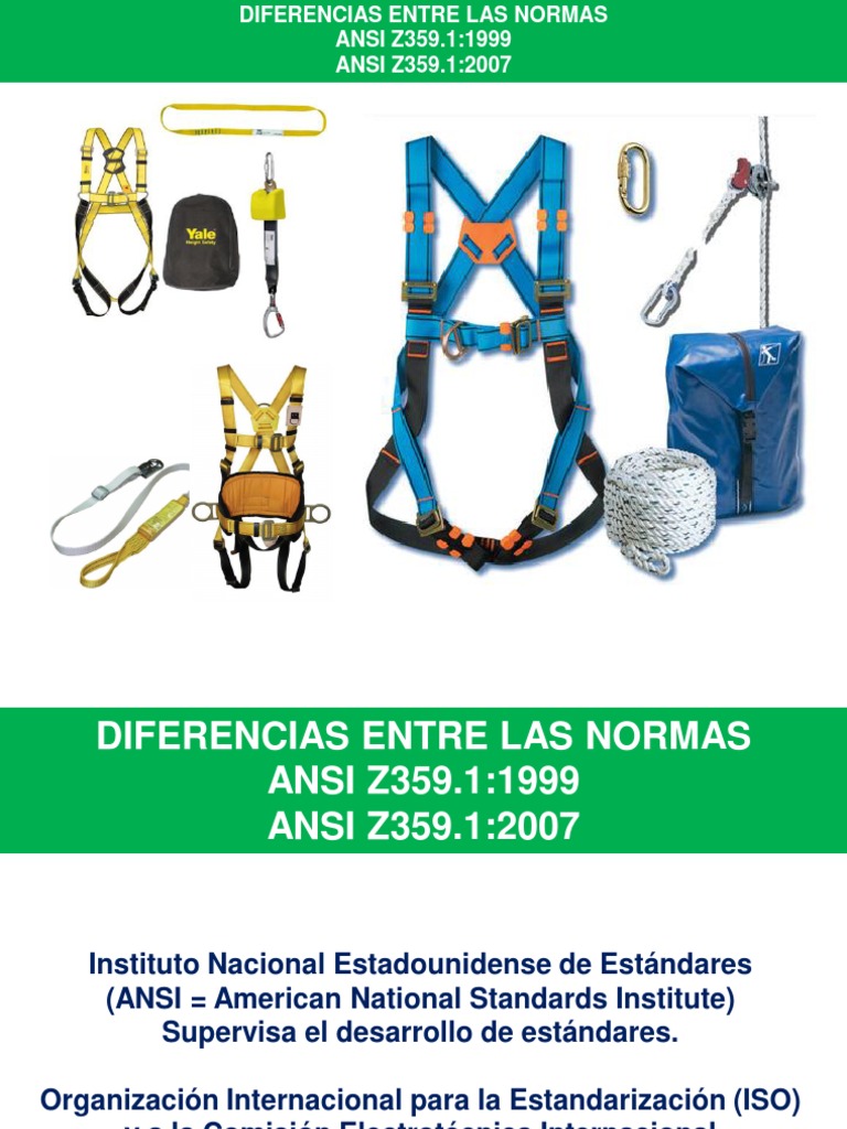 Diferencia Ansi z359.1.1999 y Ansi z359.1 | Comisión Electrotécnica ...