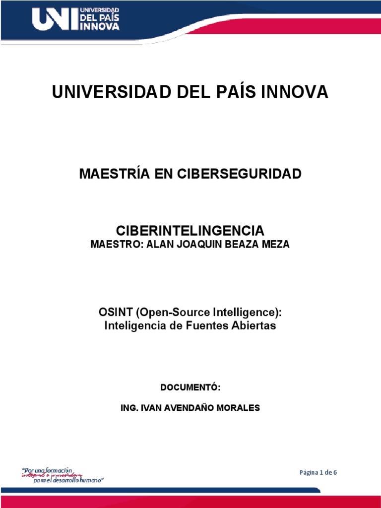 Investigacion_OSINT_Ivan_Avendaño_Morales | PDF