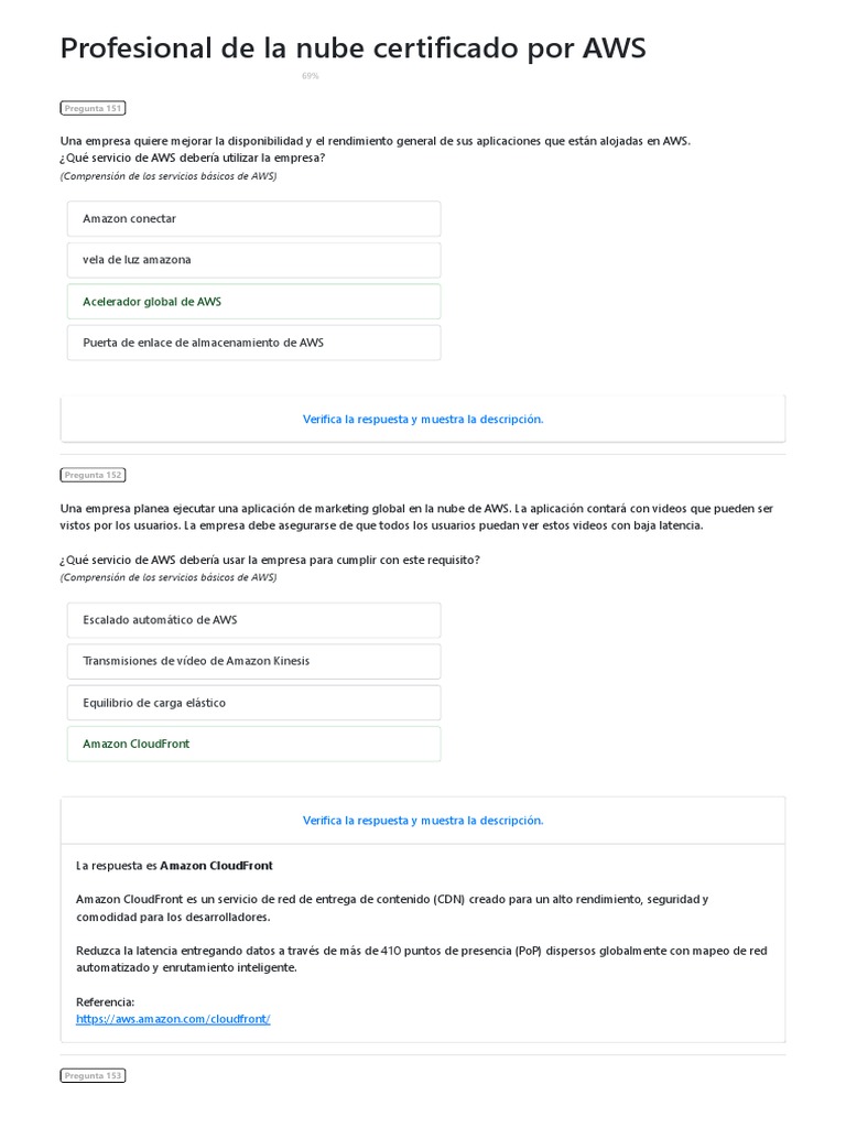 Examen de AWS Certified Cloud Practitioner - PAG14 | PDF | Computación ...