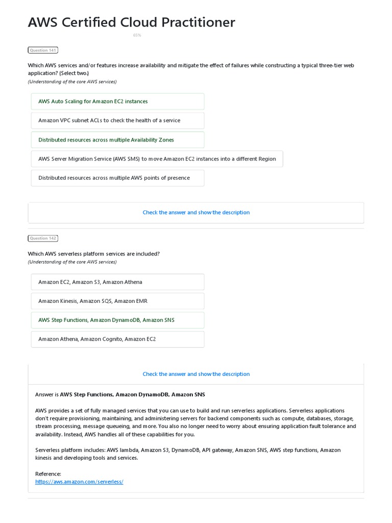 Examen de AWS Certified Cloud Practitioner - PAG13 | PDF | Amazon Web ...