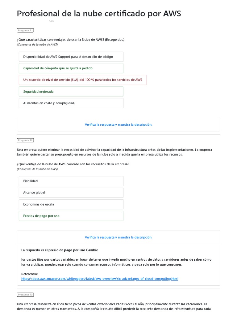 Examen de AWS Certified Cloud Practitioner - PAG5 | PDF | Computación ... Examen de AWS Certified Cloud Practitioner - PAG5 | PDF | Computación ...