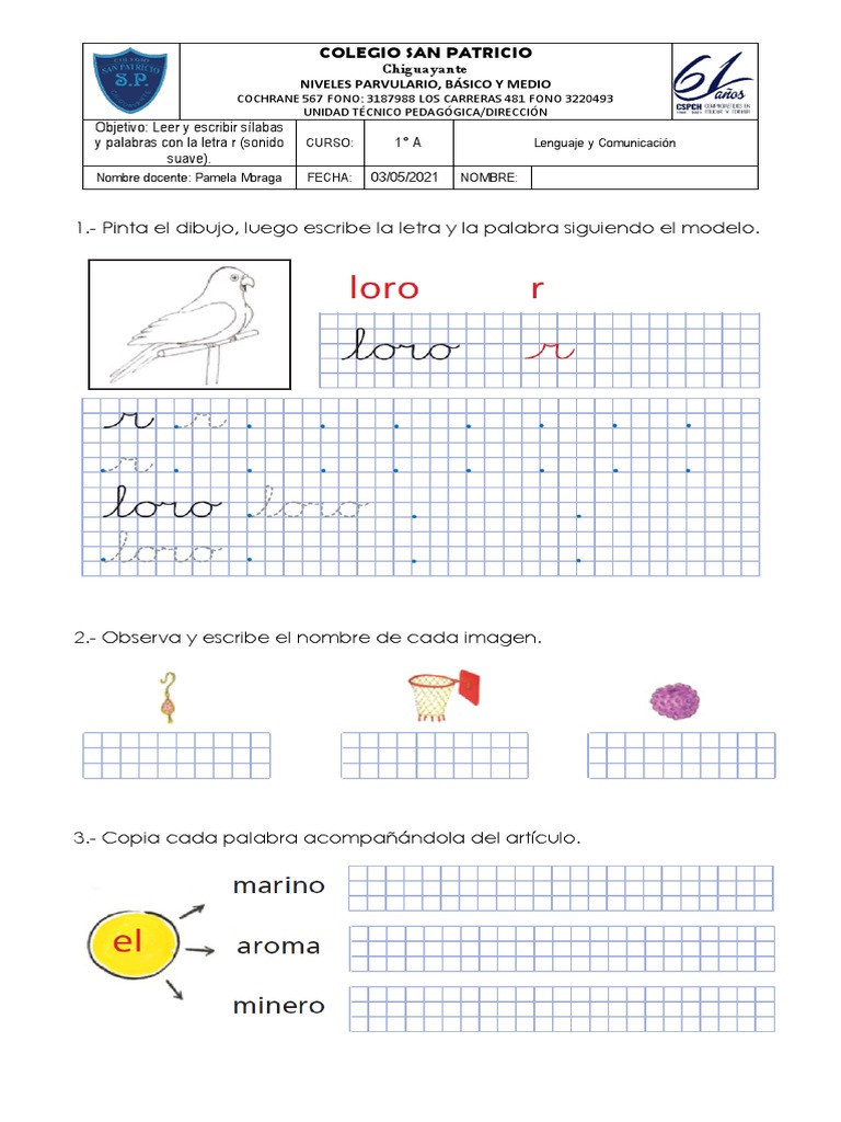 Material Letra R (Sonido Suave) | PDF