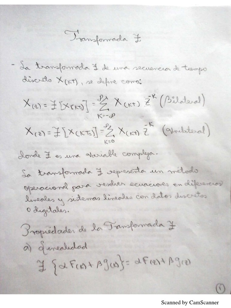 Transformada Z y Transformada Inversa Z | PDF