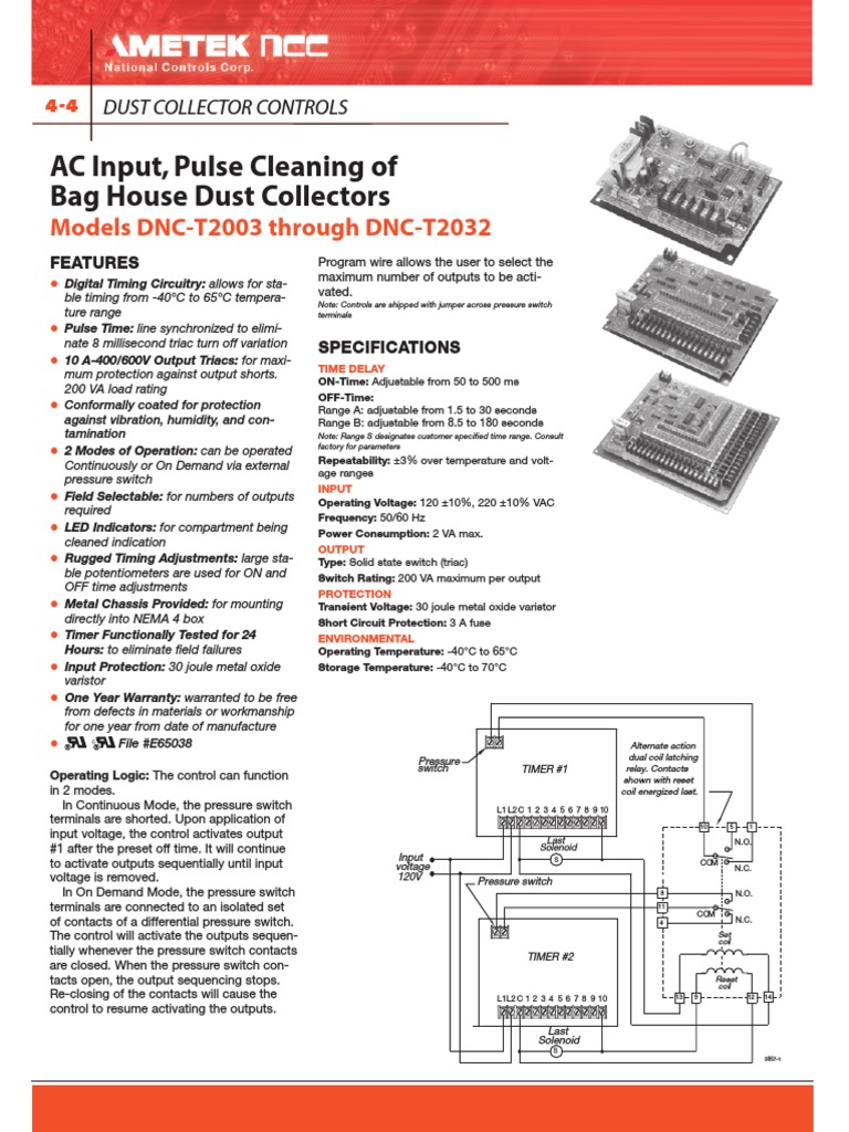 Ametek Dust Collector Controls | PDF | Switch | Relay