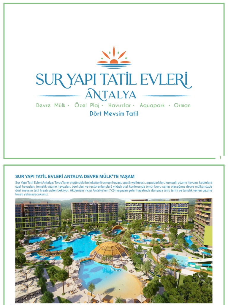 Sur Yapi Tatil Evleri Katalog | PDF