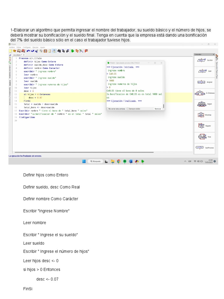 Algoritmo Tarea | PDF