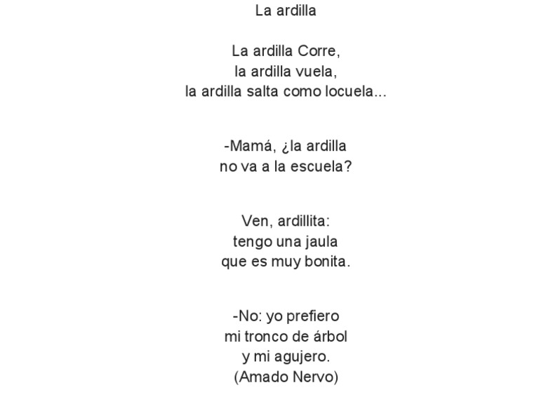 Poema La Ardilla | PDF