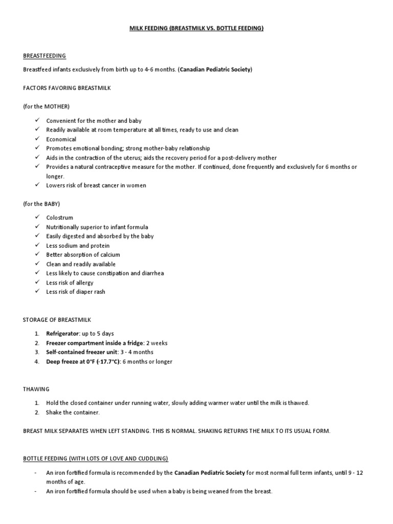 Feeding Sterilization and Weaning Word File | PDF | Breastfeeding ...