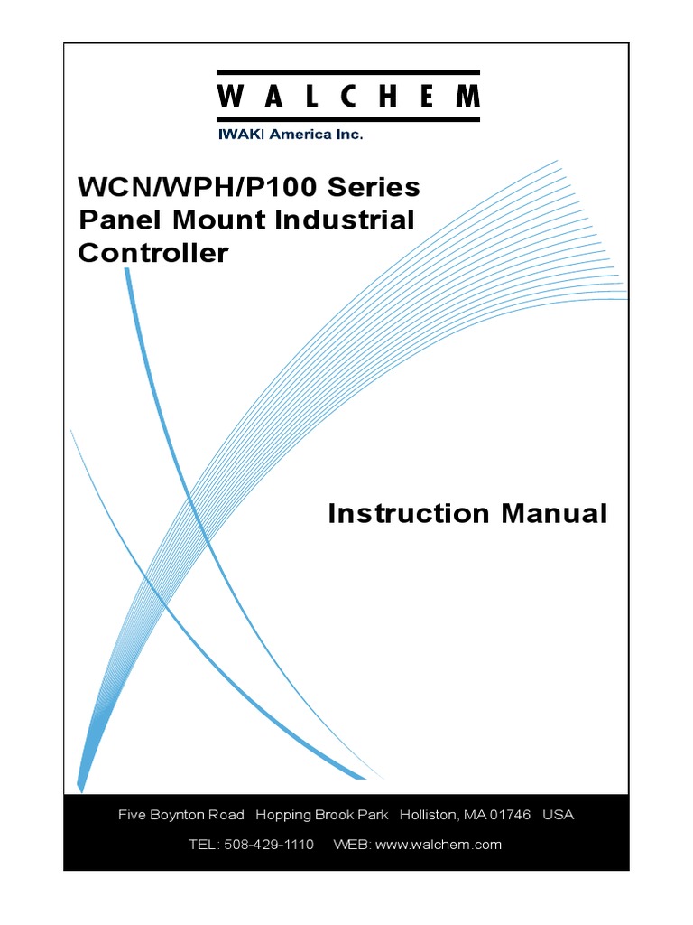 Walchem P100 Series Controller Manual | PDF | Sensor | Flow Measurement