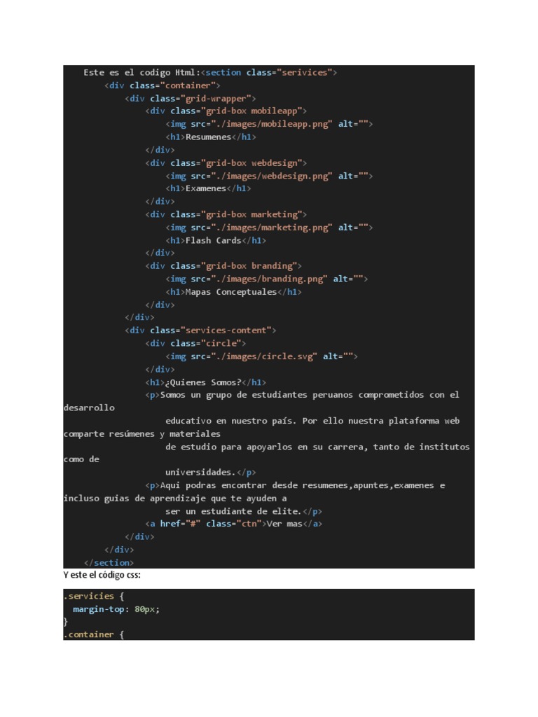 Este Es El Codigo HTML | PDF | Estándares web