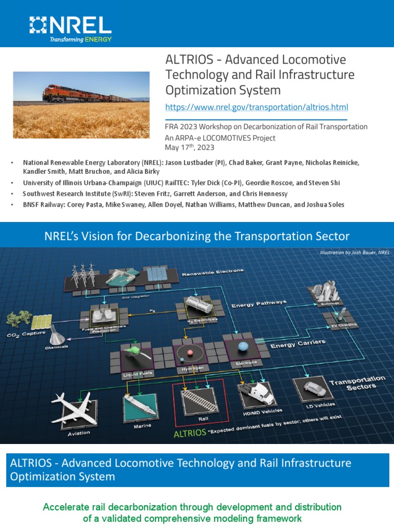 Advanced Locomotive Technology and Rail Infrastructure Optimization ...