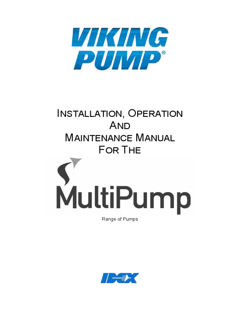 Manual For Multipump - TSM Viking Pumps | PDF | Pump | Valve