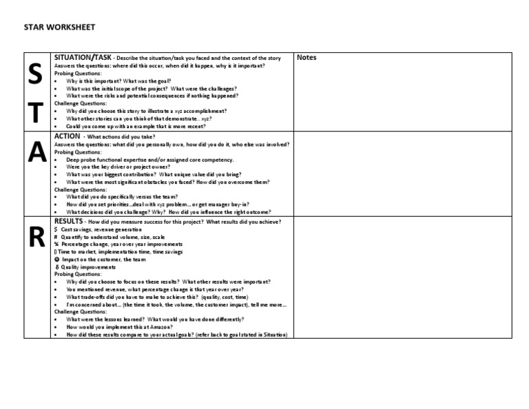 STAR-Worksheet | PDF | Risk | Cognitive Science