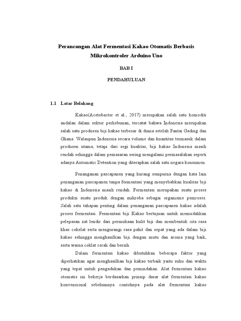 Revisi Perancangan Alat Fermentasi Kakao Otomatis Berbasis ...