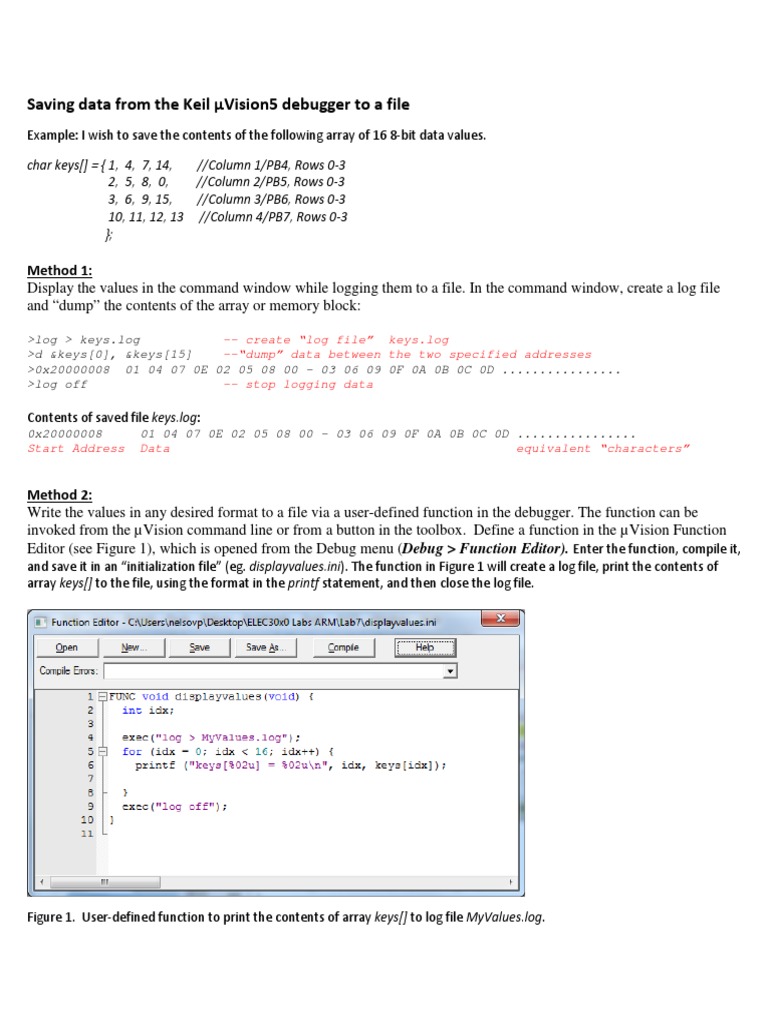 Saving Data in Keil | PDF | Computer Programming | Computing
