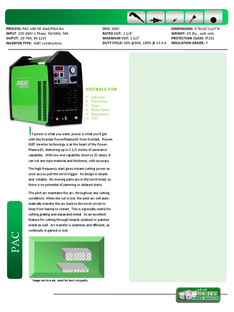 Powerplasma 80 | PDF | Equipment | Electric Power