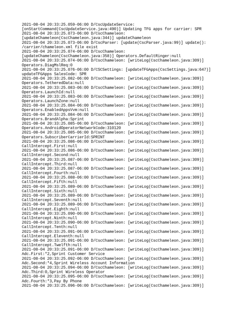CSC Update Log | PDF | Service Industries | Mobile Technology
