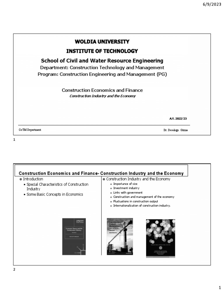Construction Economics Overview | PDF | Supply (Economics) | Market ...