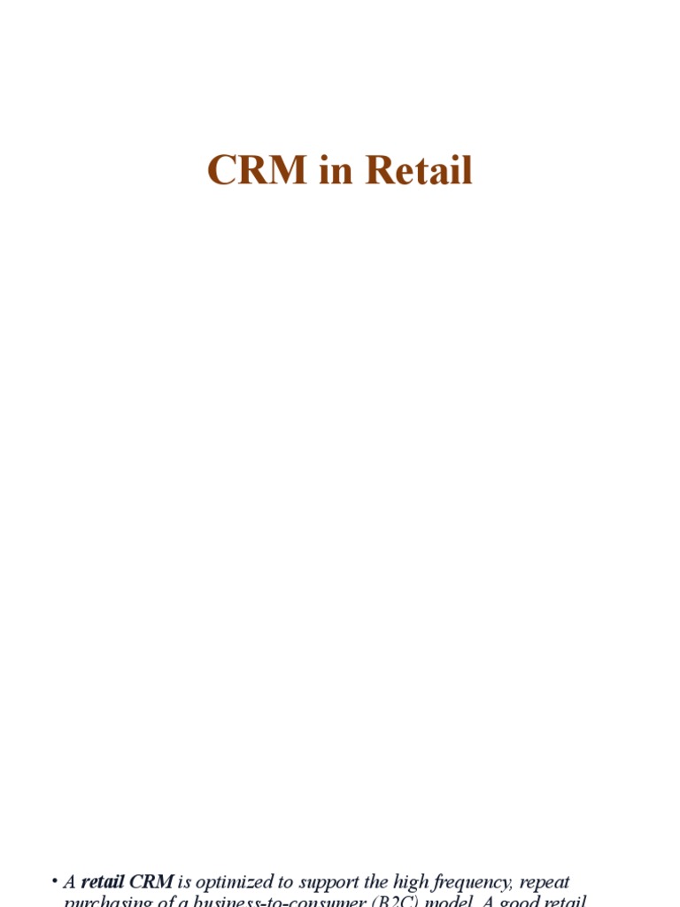 CRM in Retail | PDF | Customer Relationship Management | Retail