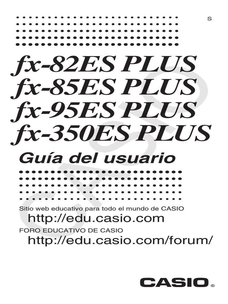 Manual Usuario fx-95ES Plus - Casio | PDF | Informática | Tecnología