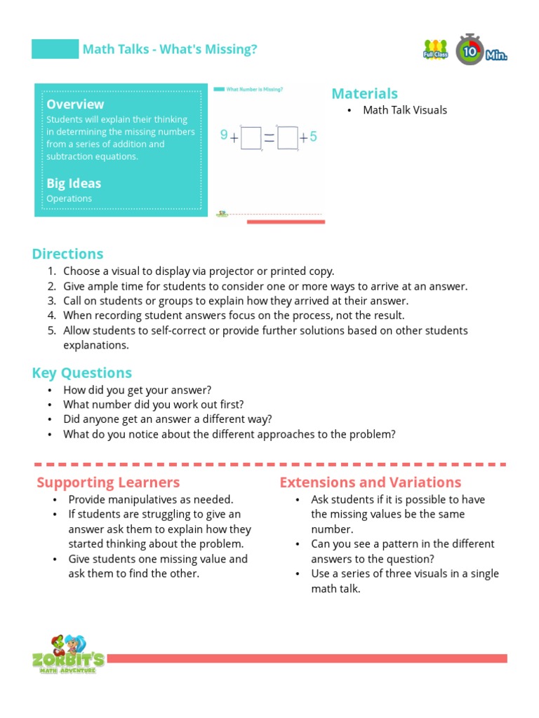 Engaging Math Talks for Students | PDF | Mathematics | Thought