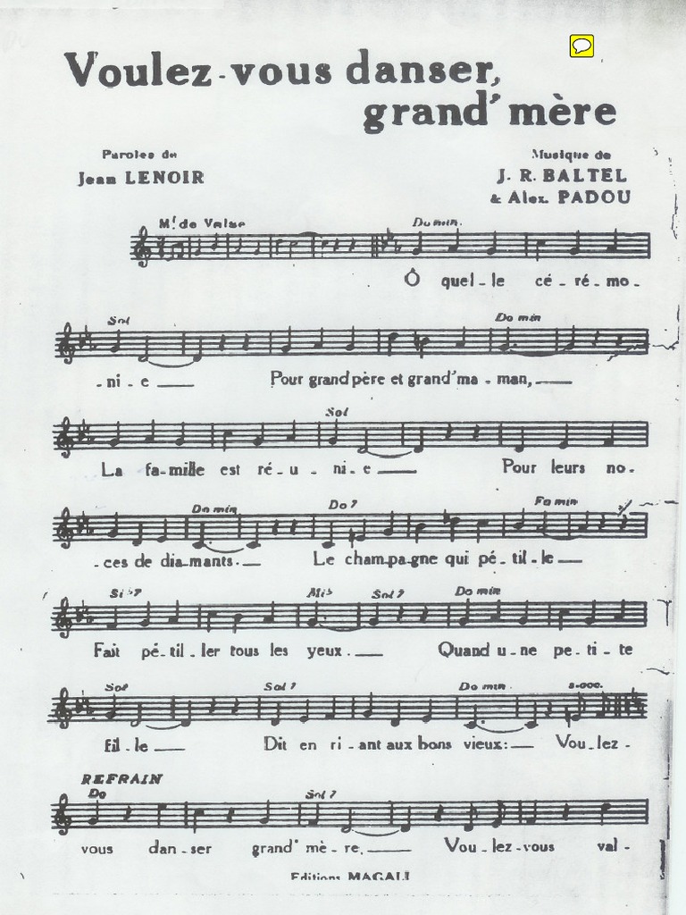 Voulez Vous Danser Grand Mere | PDF
