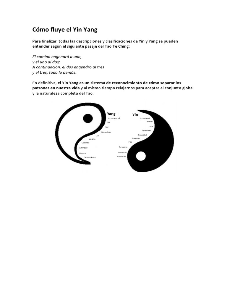Cómo Fluye El Yin Yang | PDF