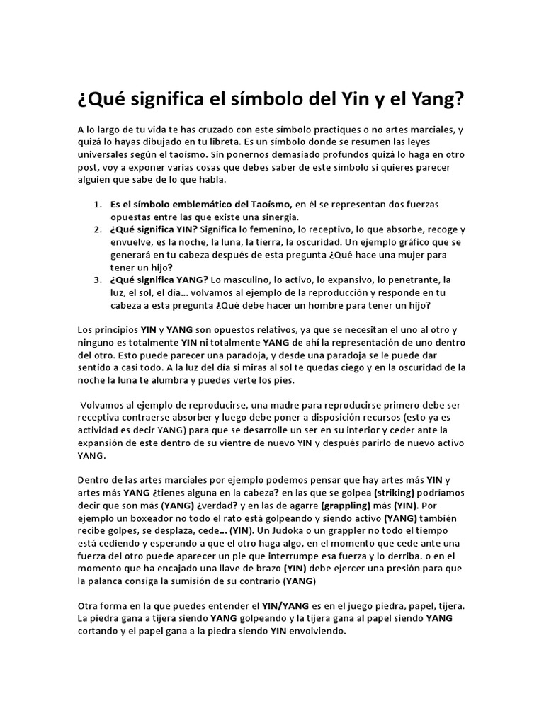 Qué significa el símbolo del Yin y el Yang | PDF | Yin y yang