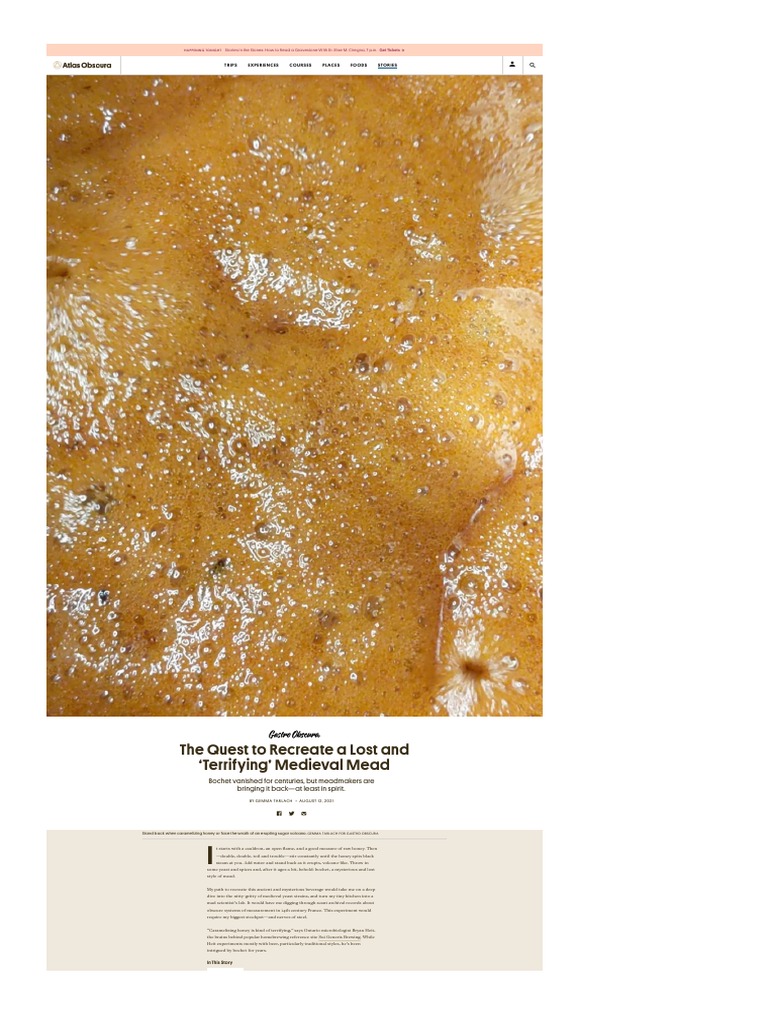 Medieval Bochet Mead Honey Liqueur Recipe Making Cooking 1 | PDF ...